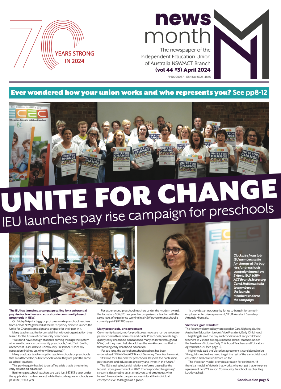 Publications - IEU NSW/ACT