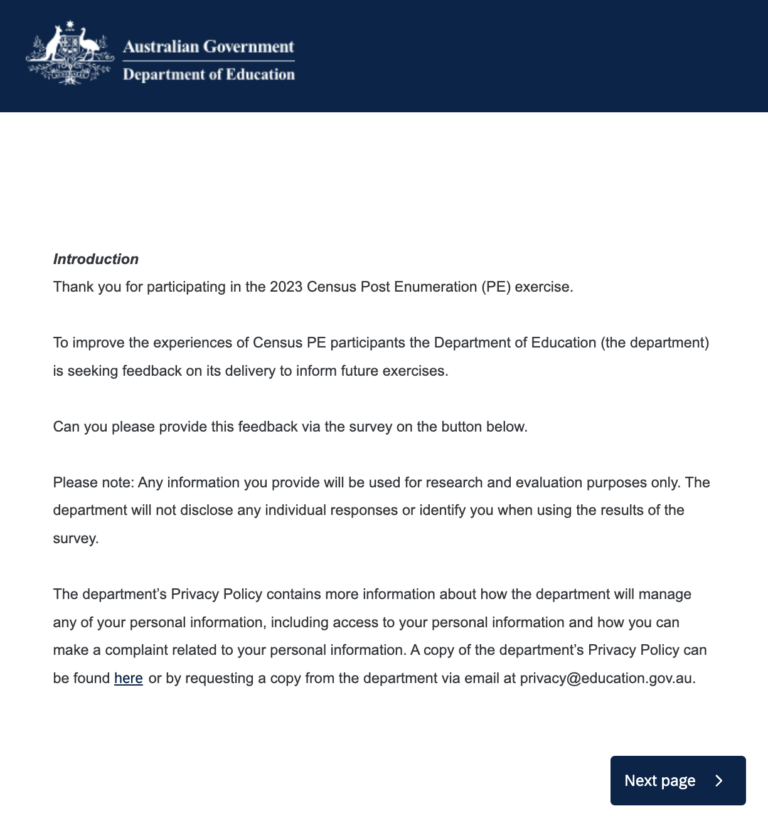 NCCD Post Enumeration Census Survey - IEU NSW/ACT