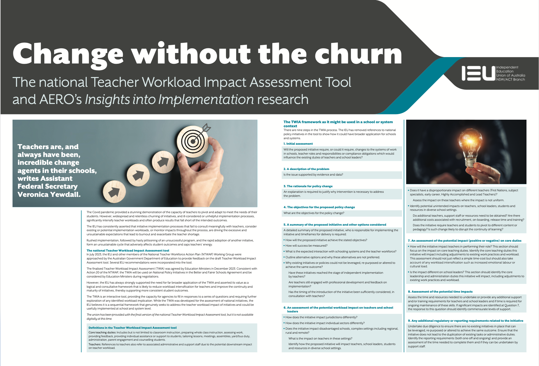 national Teacher Workload Impact Assessment Tool - IEU NSW/ACT
